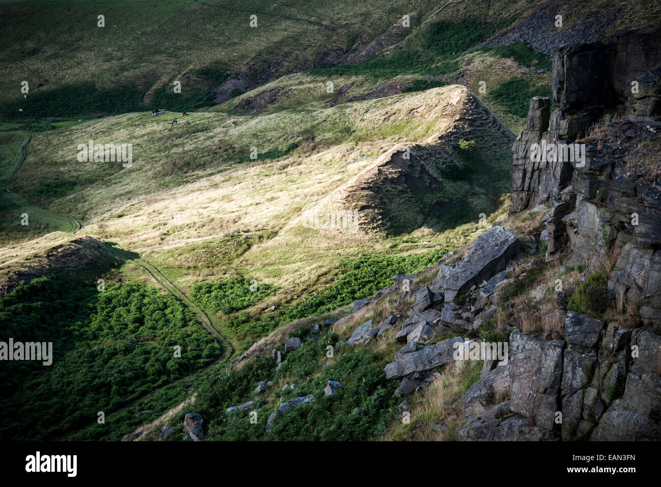 Landslip feature called the Mares Back below Coombes edge in ...