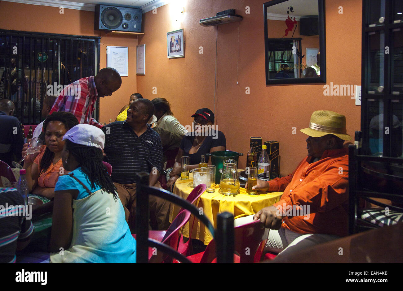 South Africa, Soweto,people relaxing in the B&B pub Stock Photo - Alamy