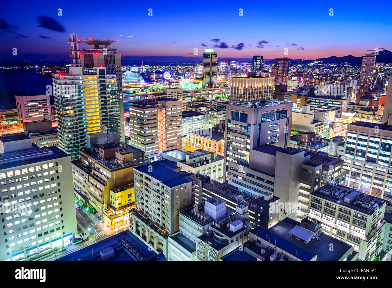 Kobe, Japan cityscape in the Motomachi and Port district Stock Photo ...