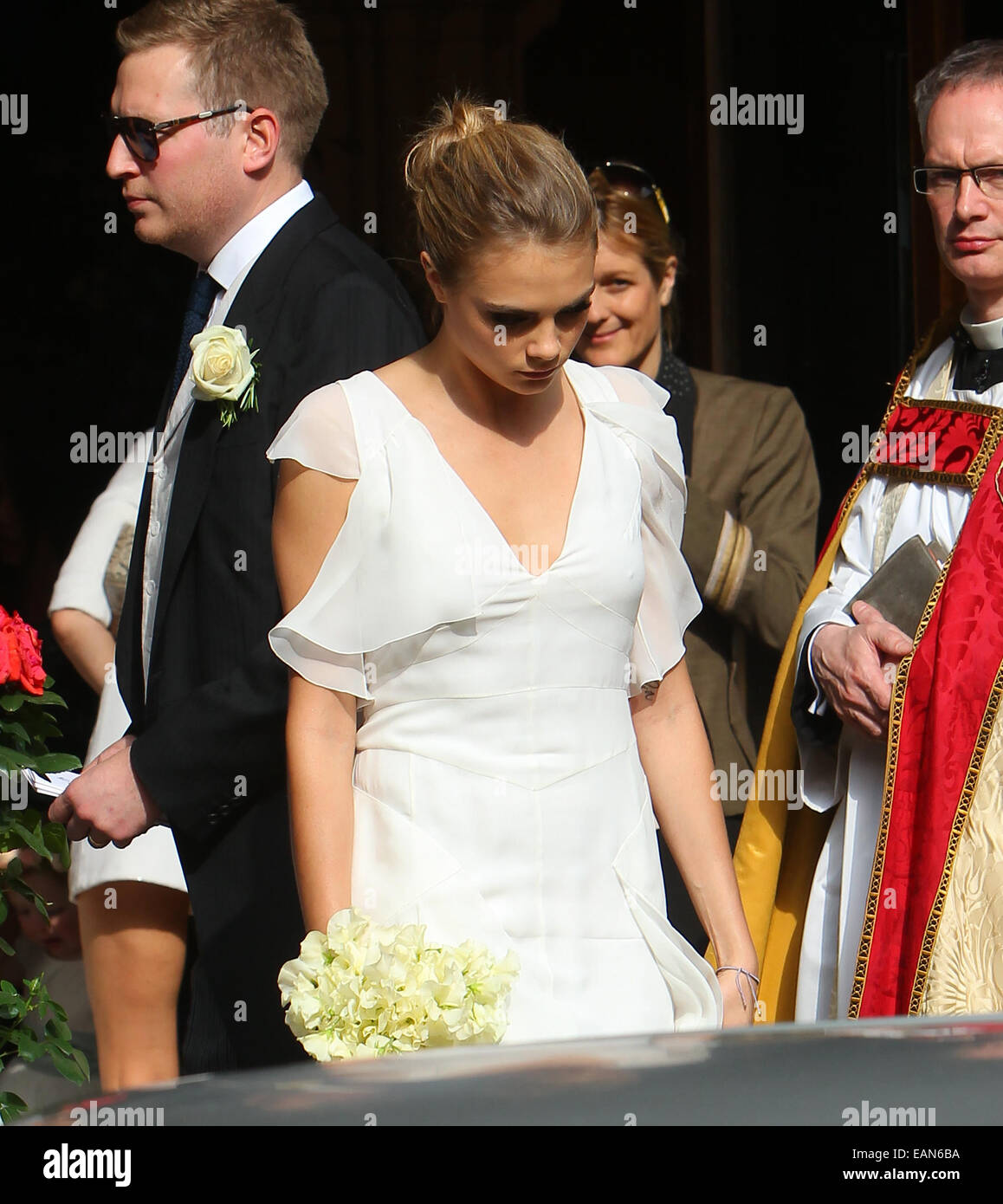 The wedding of Poppy Delevingne and James Cook at St. Paul's Church ...