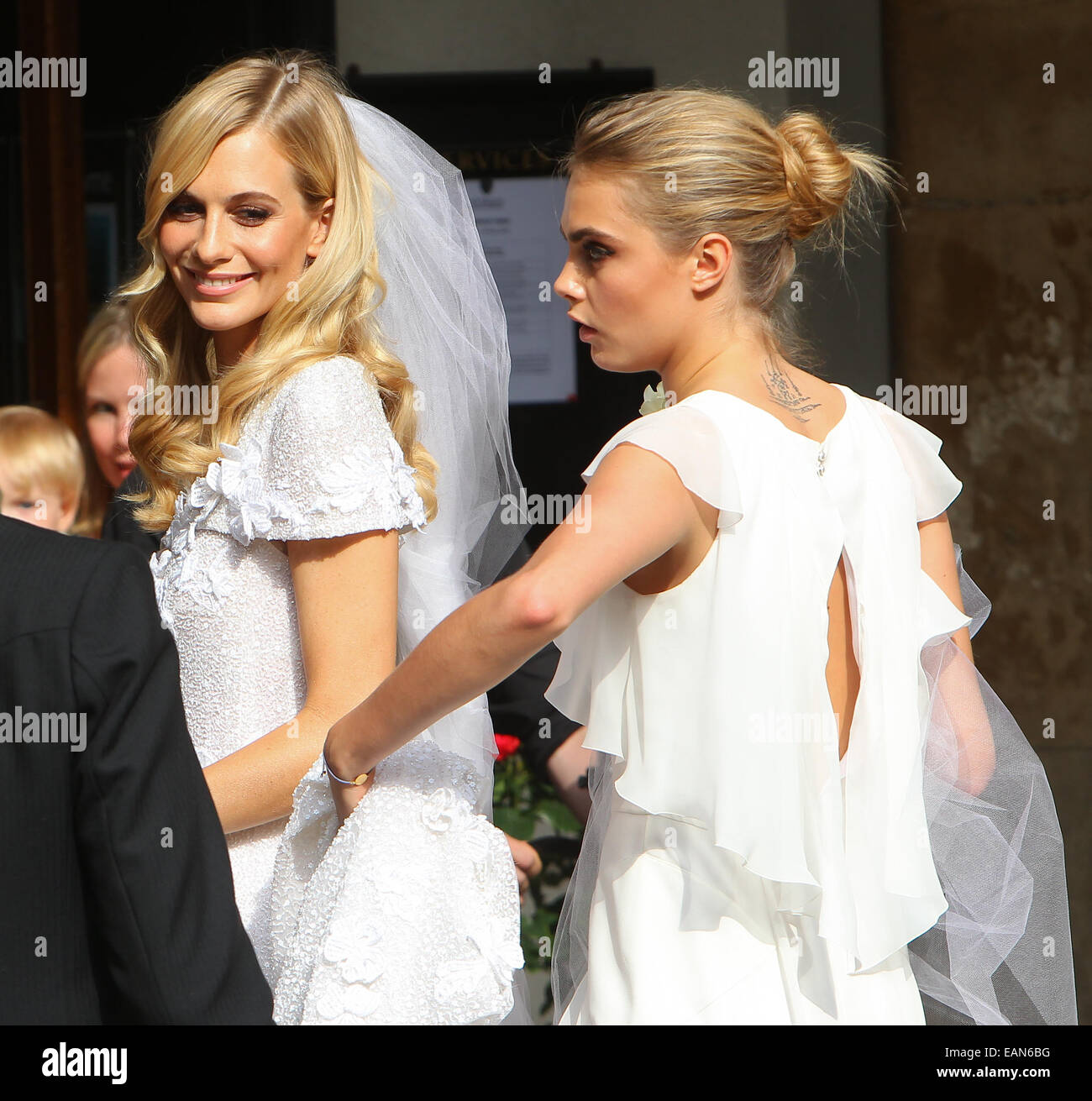 The wedding of Poppy Delevingne and James Cook at St. Paul's Church ...