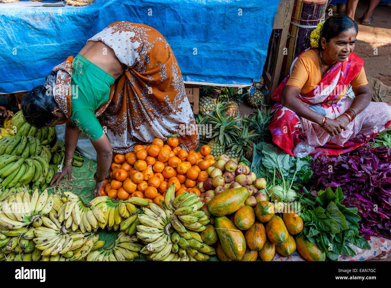 Fruit and Vegetable Market, Calangute, Goa, India Stock Photo - Alamy