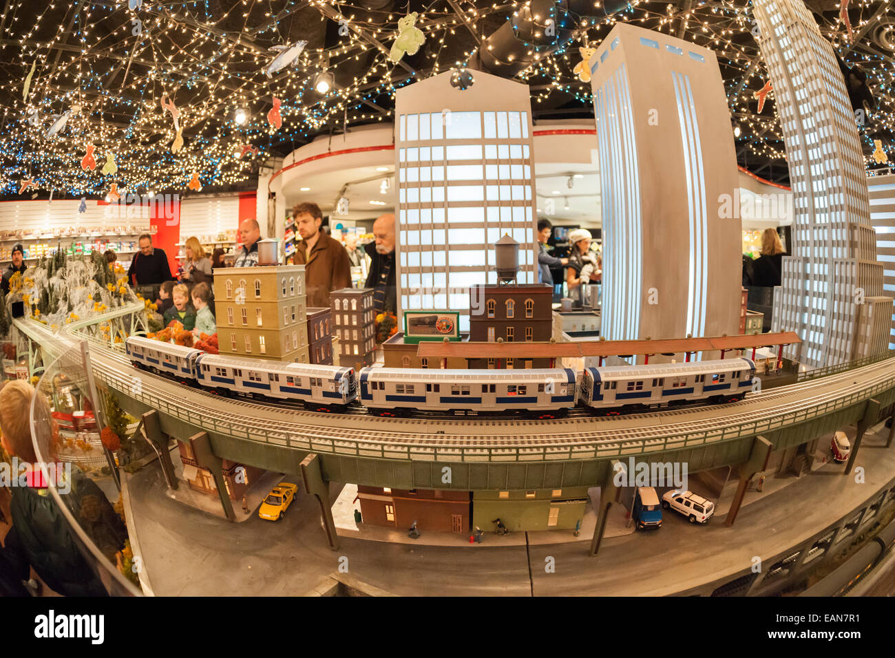 Visitors to the New York City Transit Museum in Grand Central Terminal ...