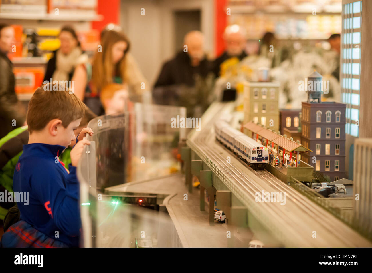 Visitors to the New York City Transit Museum in Grand Central Terminal ...