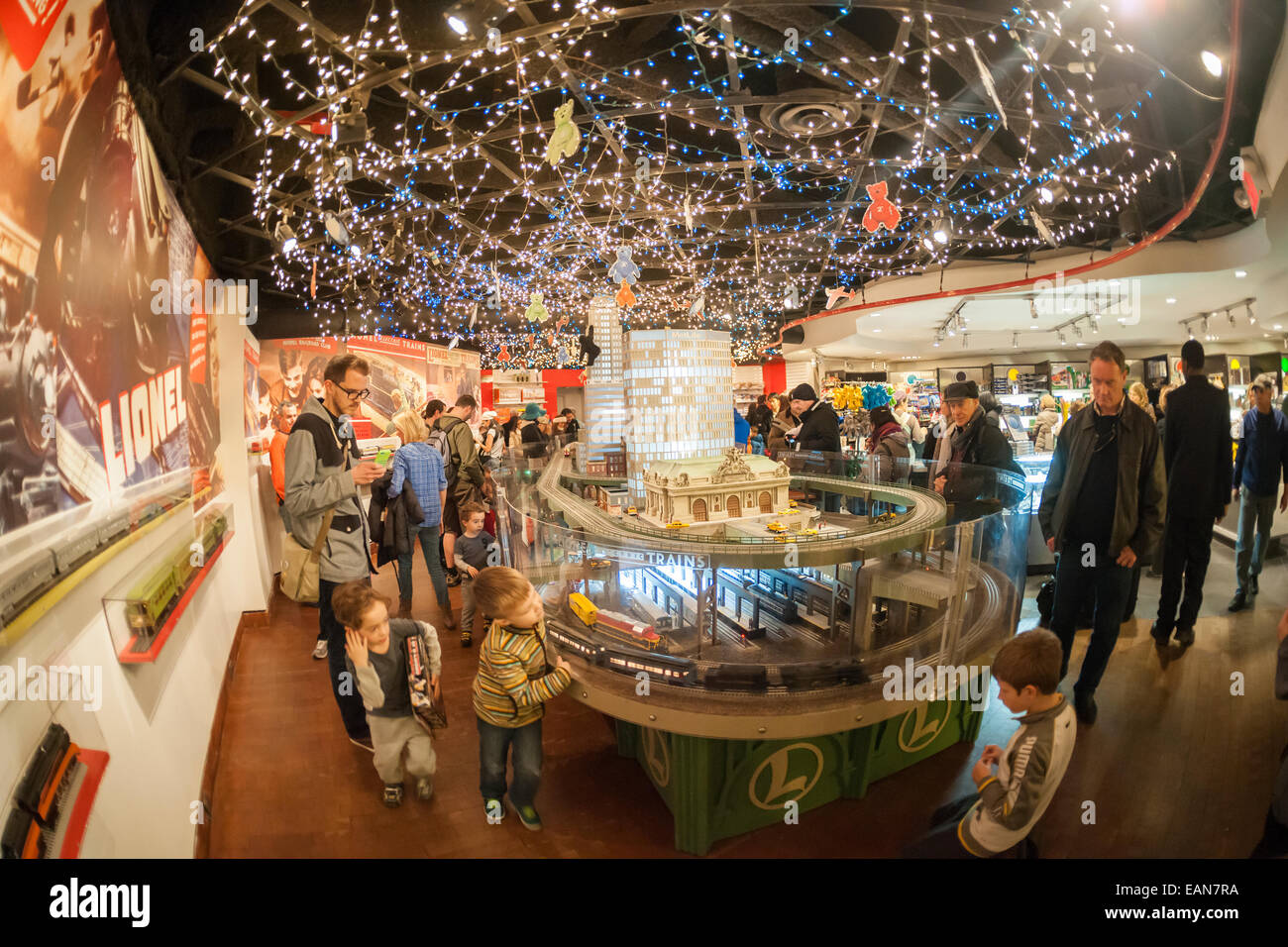 Visitors to the New York City Transit Museum in Grand Central Terminal ...