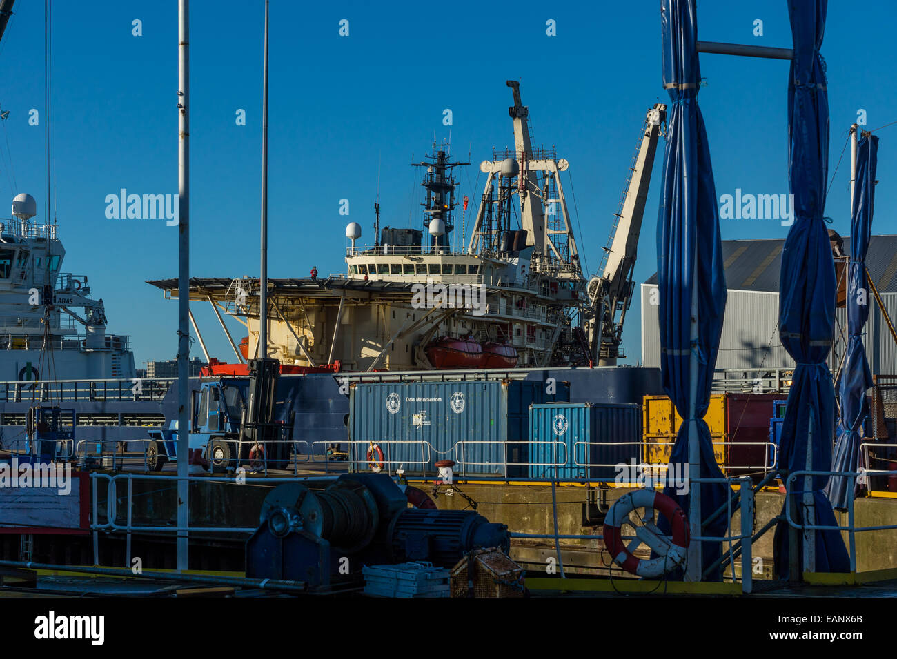 Aberdeen harbour operations Stock Photo - Alamy
