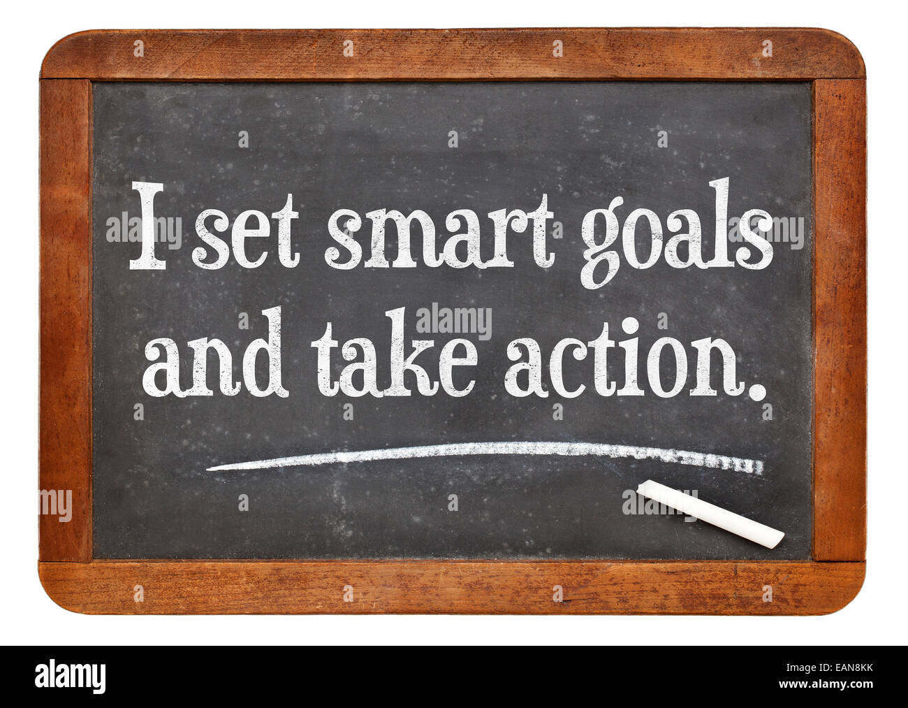I set smart goals and take action - positive affirmation words on a ...