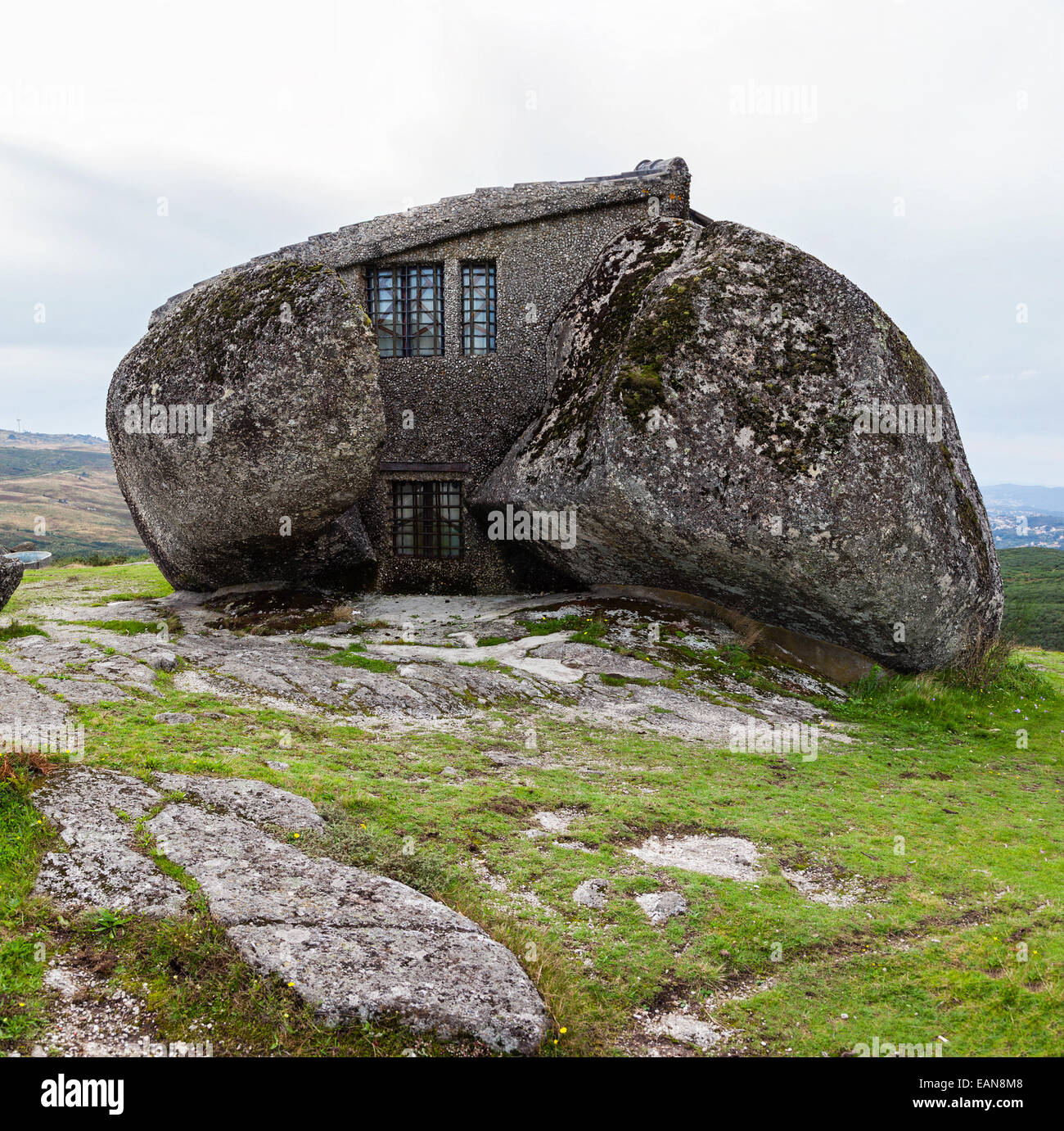 Casa do Penedo, a house built between huge rocks in Fafe, Portugal ...