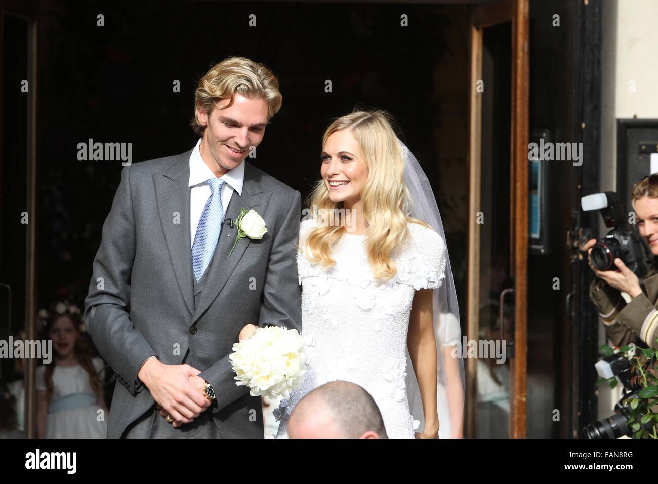 The wedding of Poppy Delevingne and James Cook at St. Paul's Church ...
