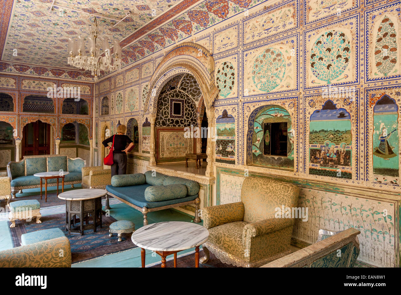 Samode Palace, Samode Village, Jaipur District, Rajasthan, India Stock ...