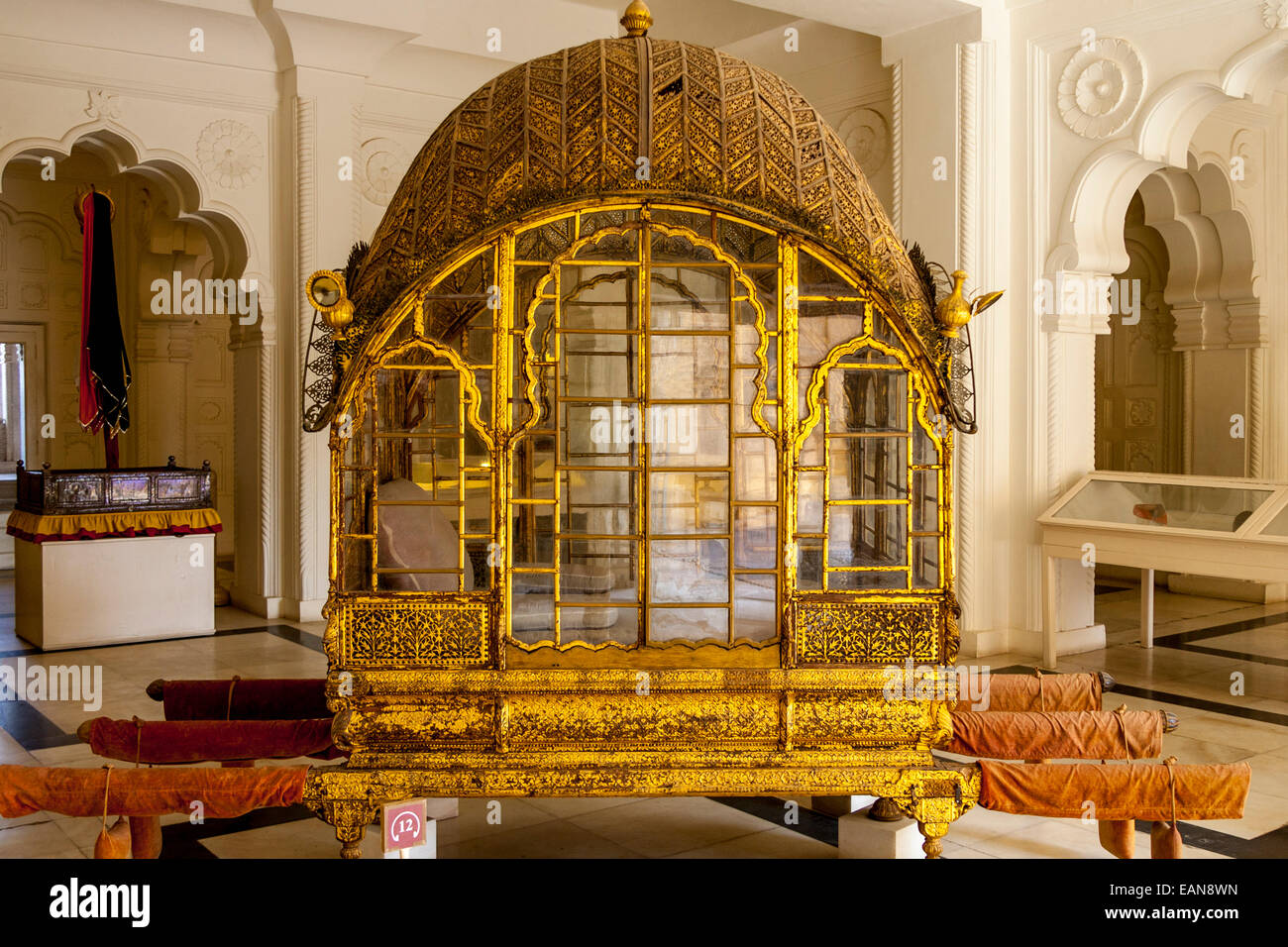 The Palanquin at Mehrangarh Museum Inside Mehrangarh Fort , Jodhpur ...