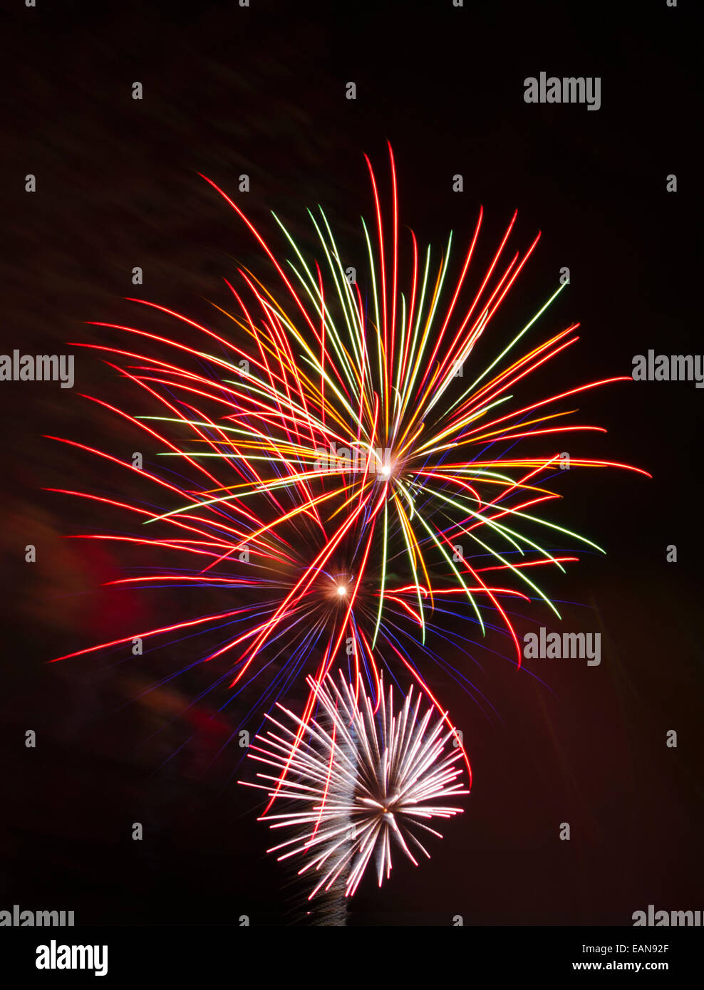 A festive Fireworks Display captured during an Independence Day ...