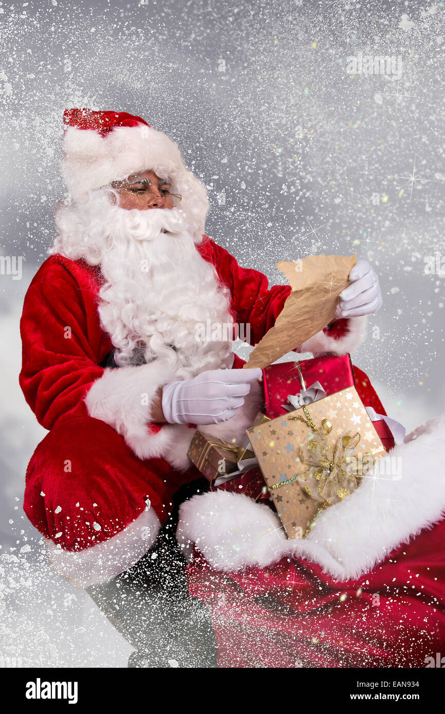 Photo of Santa Claus with eyeglasses Stock Photo - Alamy