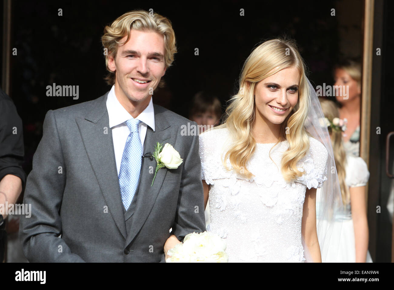 The wedding of Poppy Delevingne and James Cook at St. Paul's Church ...