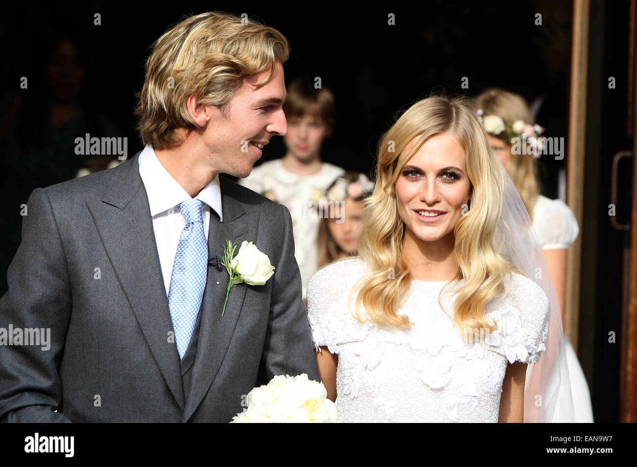 The wedding of Poppy Delevingne and James Cook at St. Paul's Church ...