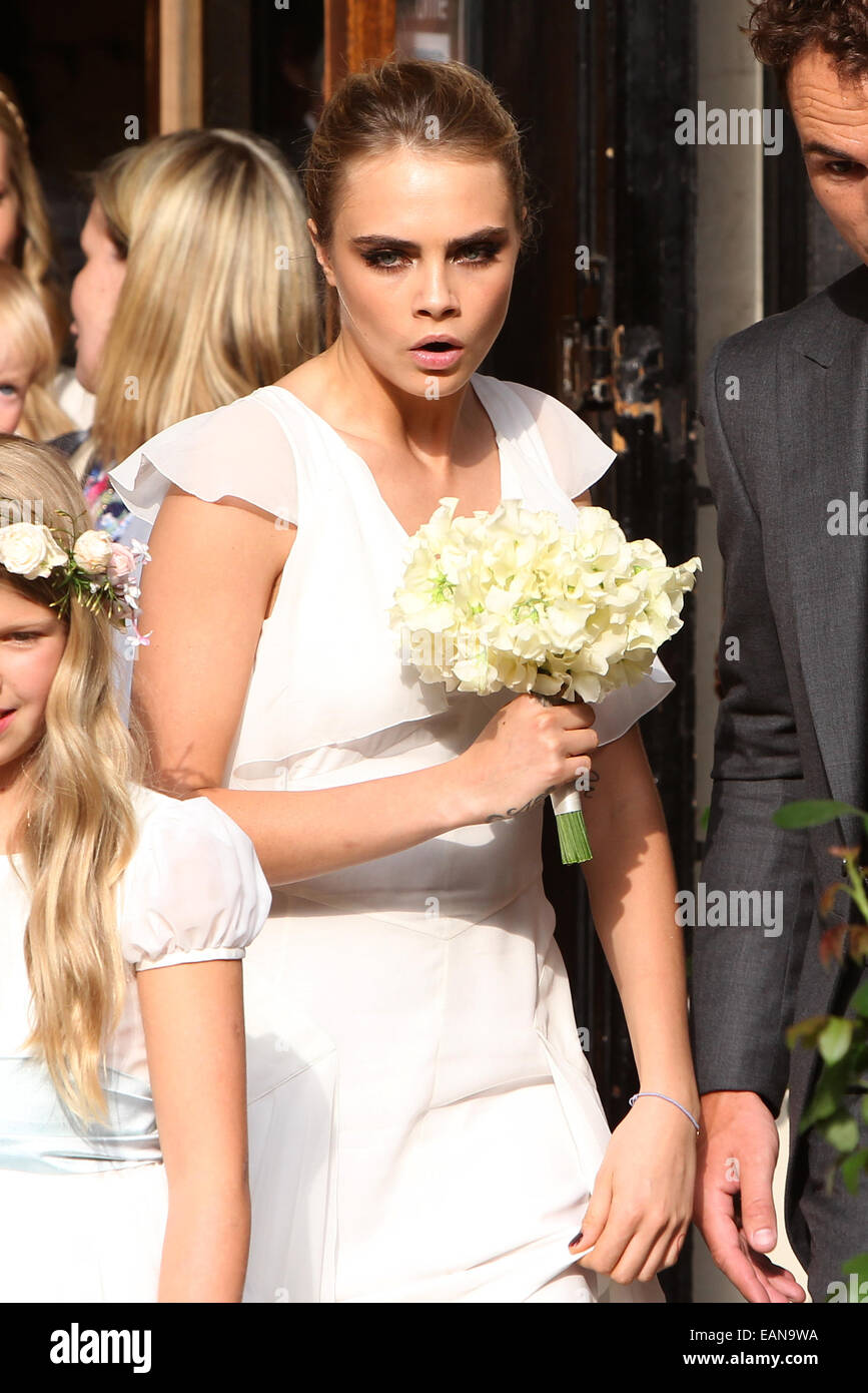 The wedding of Poppy Delevingne and James Cook at St. Paul's Church ...
