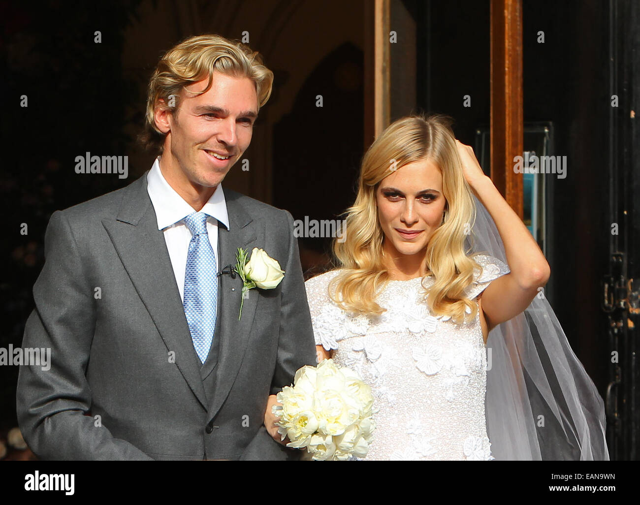 The wedding of Poppy Delevingne and James Cook at St. Paul's Church ...