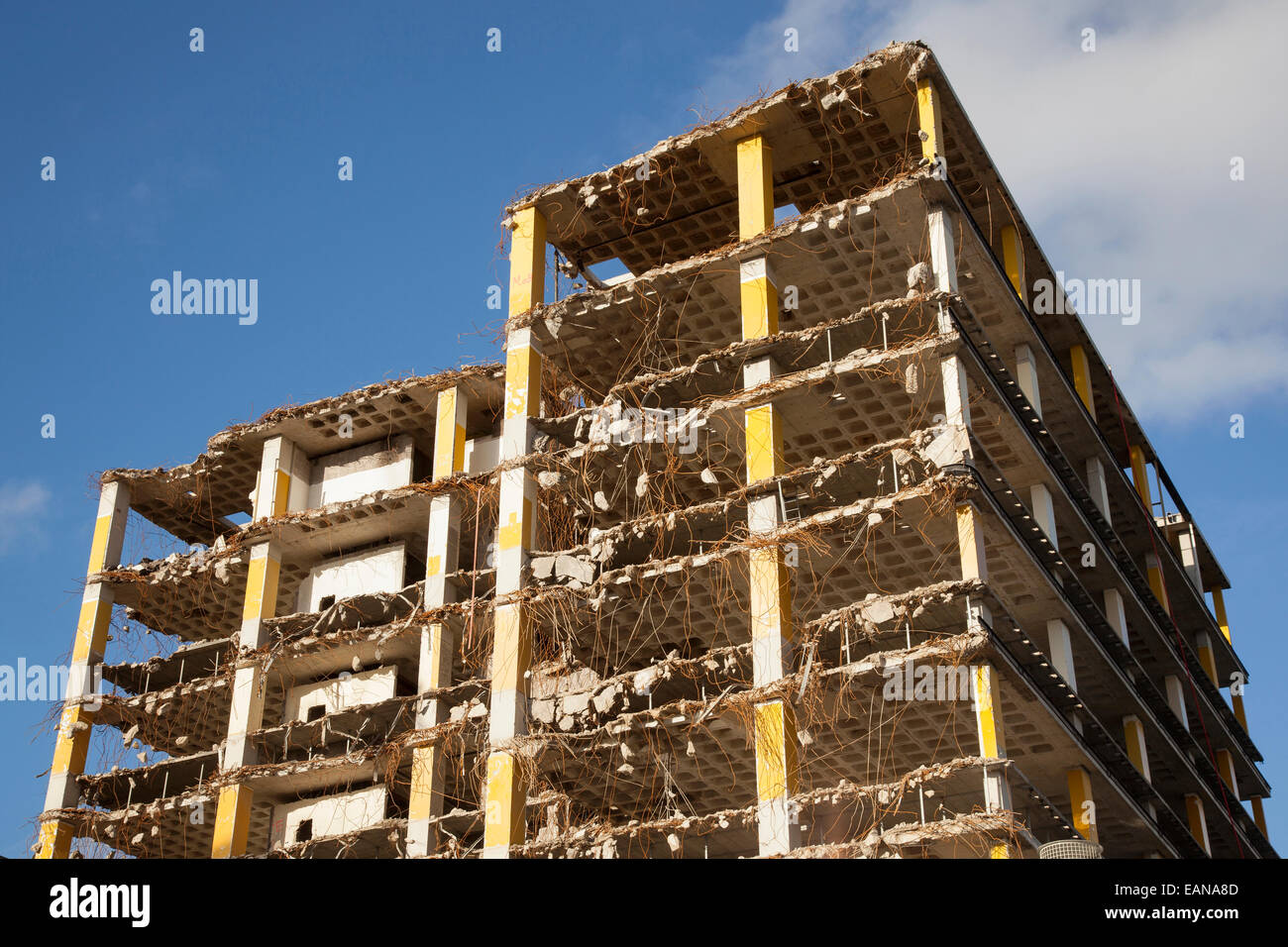 broken down large building during demolition Stock Photo - Alamy