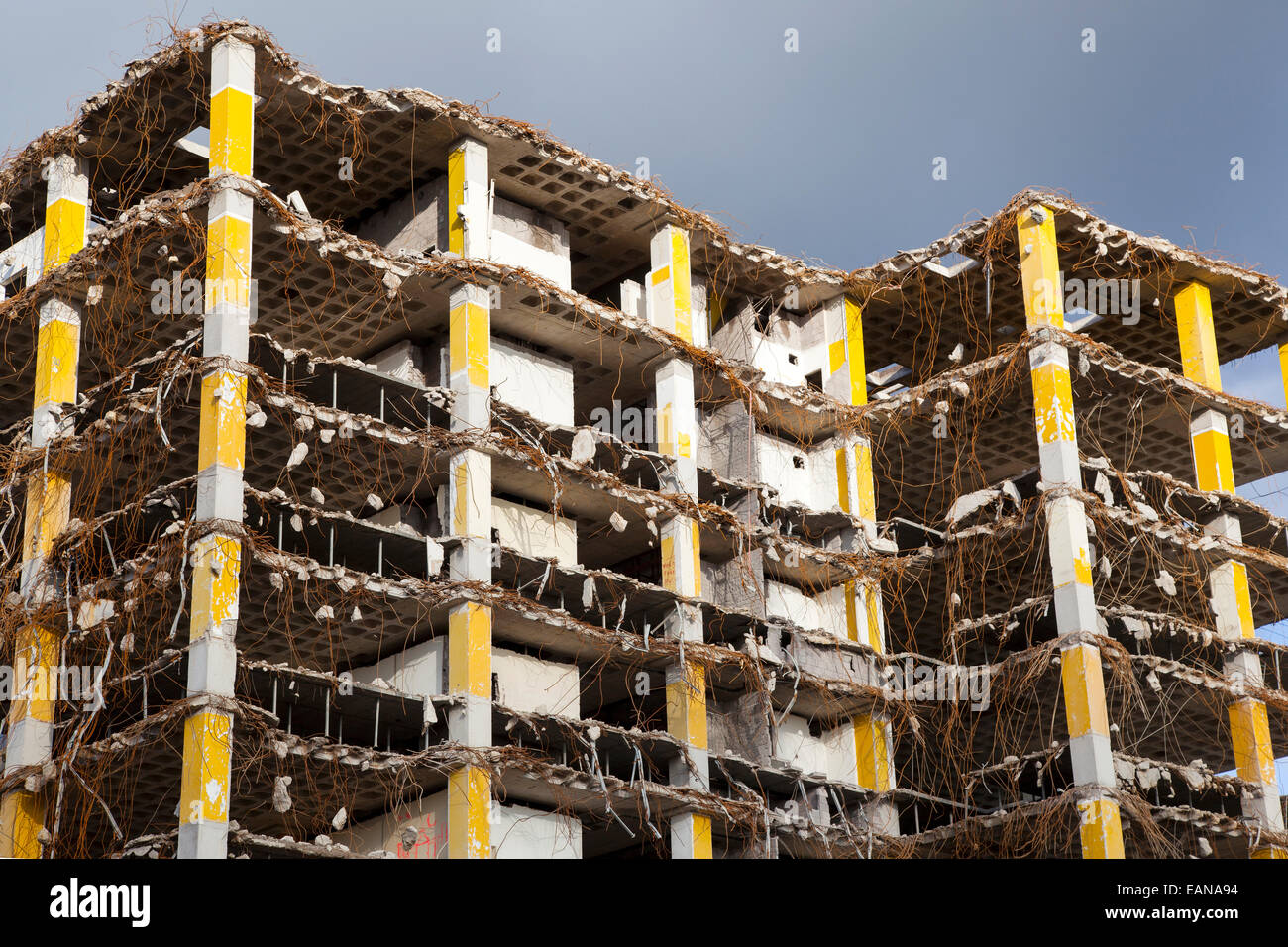 broken down large building during demolition Stock Photo - Alamy