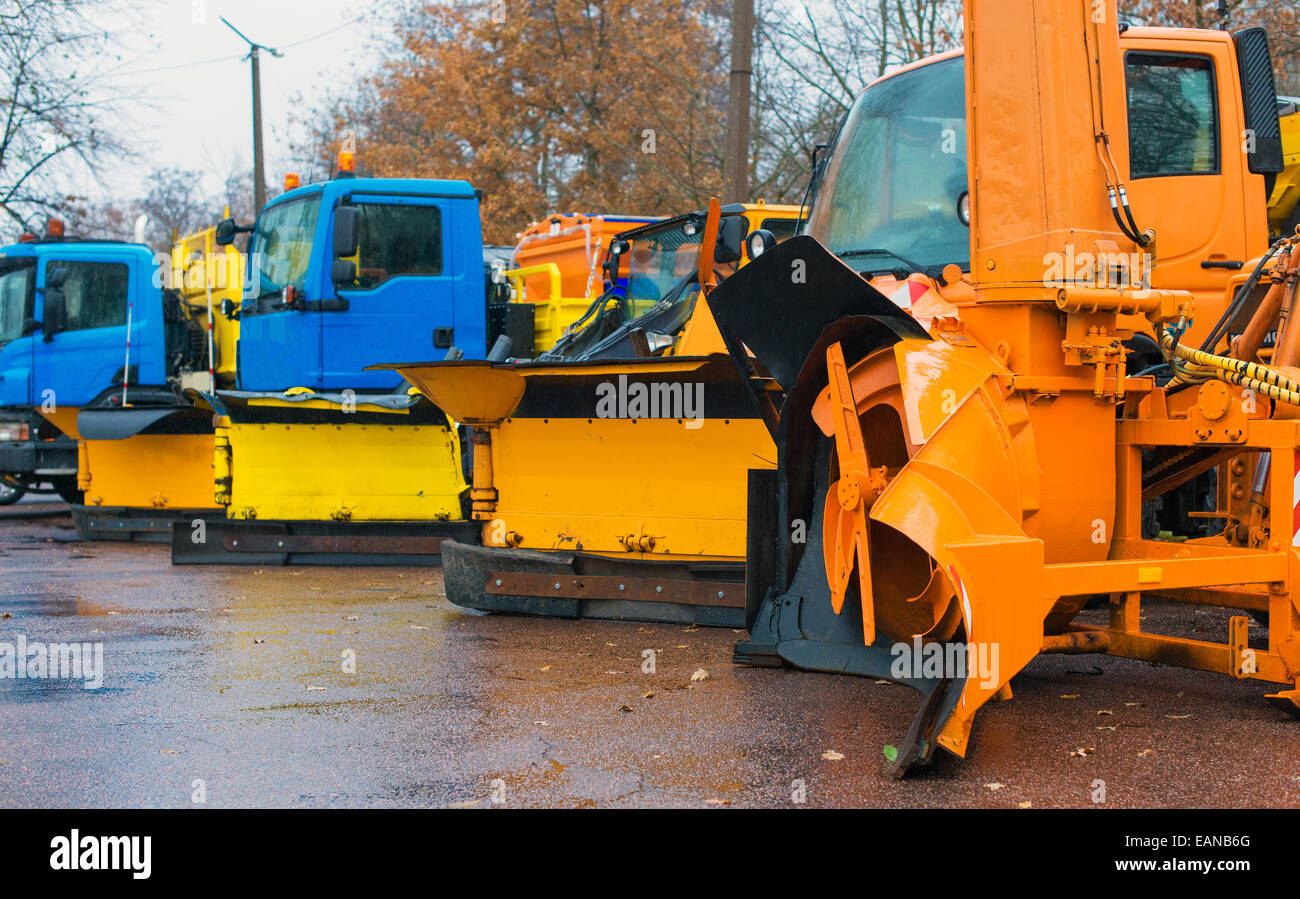 Road winter services Stock Photo - Alamy