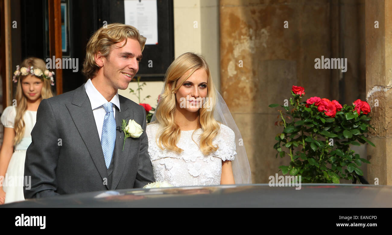 The wedding of Poppy Delevingne and James Cook at St. Paul's Church ...
