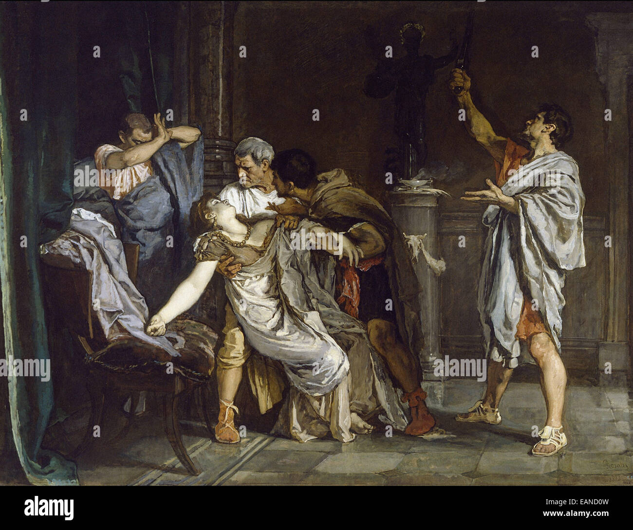 Eduardo Rosales Gallinas The Death of Lucretia Stock Photo - Alamy