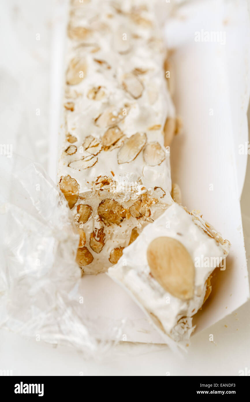 torrone nougat with almonds from Sardegna Stock Photo - Alamy