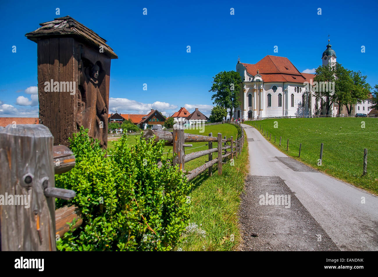 Look at the Pilgrimage Church of Wies in Steingaden, Germany Stock ...