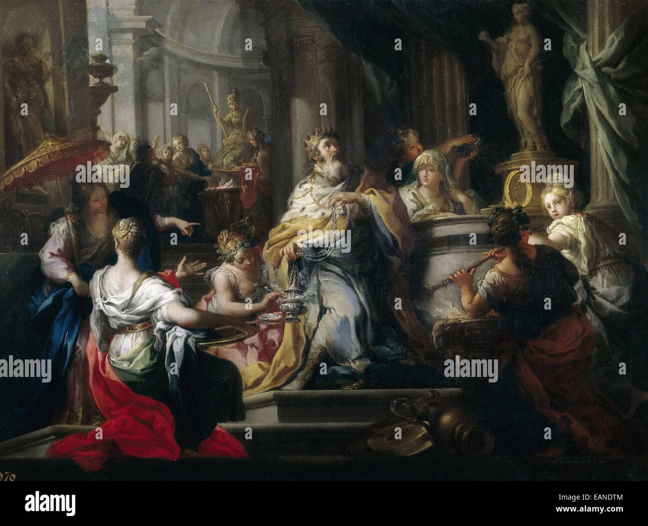 Sebastiano conca the idolatry of solomon hi-res stock photography and ...