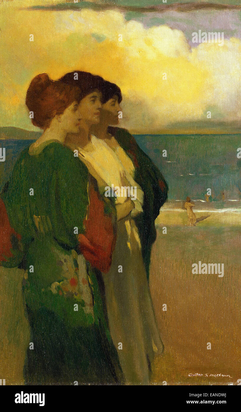 Arthur mathews three women gazing hi-res stock photography and images ...