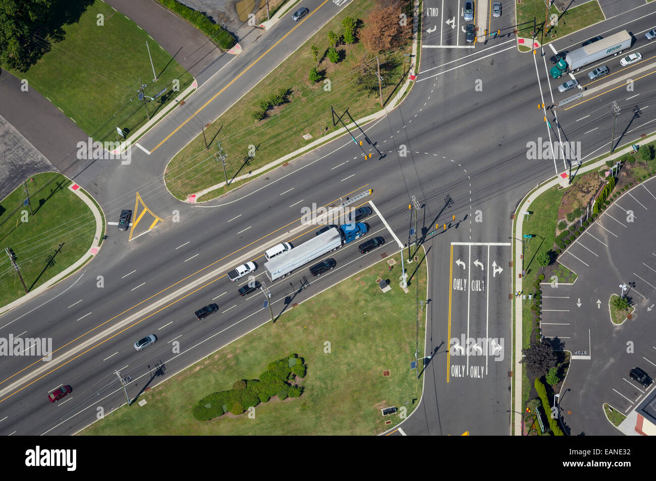 Aerial View Of Street Intersection, New Jersey, USA Stock Photo - Alamy