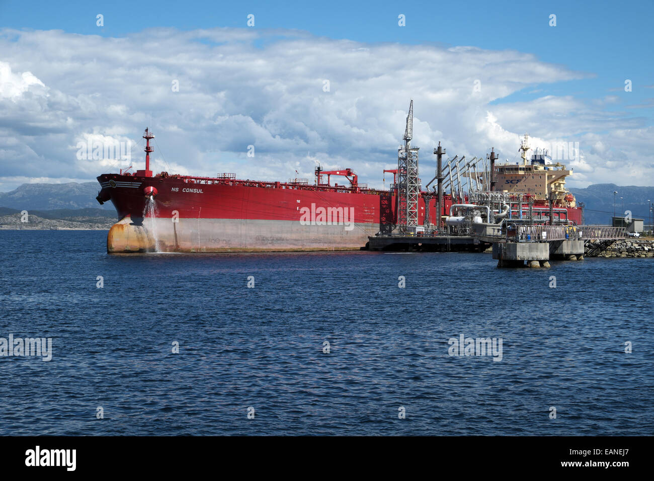 Crude Oil Tanker, NS Consul - Mongstad Oil Refinery, Hordaland, Norway ...