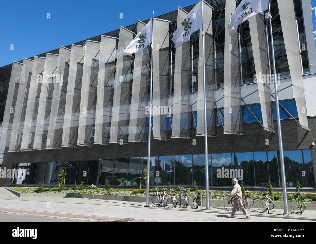 Ultra-modern office buildings UPM Biofore House located in Töölönlahti ...