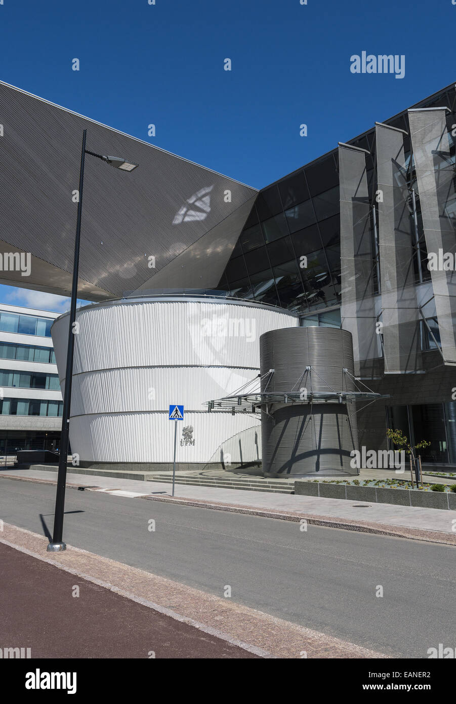 Ultra-modern office buildings UPM Biofore House located in Töölönlahti ...