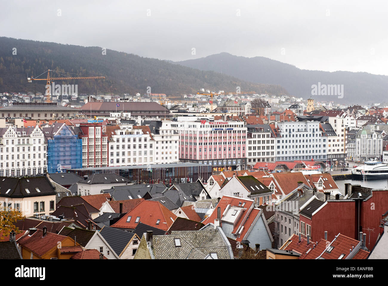 Colorful autumn in Bergen, Norway Stock Photo - Alamy