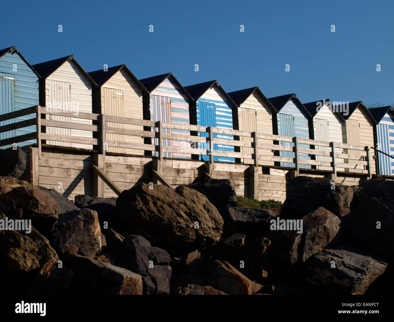Beach huts, Bude, Cornwall, UK Stock Photo - Alamy