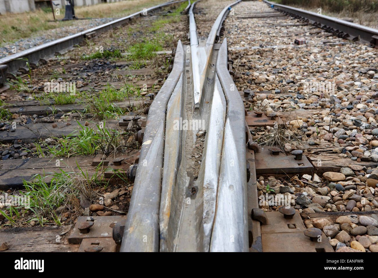 Old railroad track switch hi-res stock photography and images - Alamy