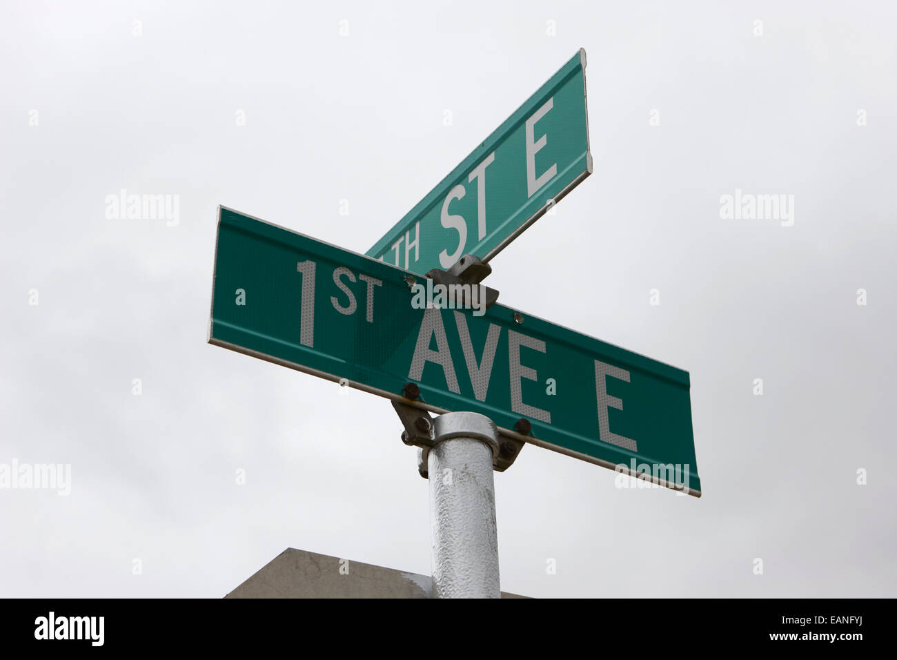 junction of first street and first avenue on a cold grey day assiniboia ...