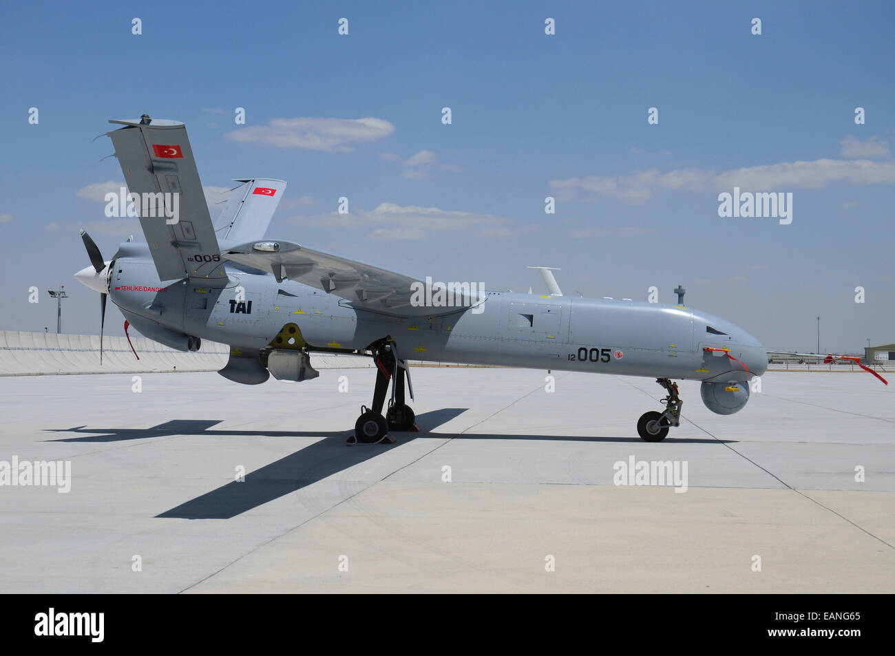 A Turkish Air Force TAI Anka Medium Altitude Long Endurance (MALE ...