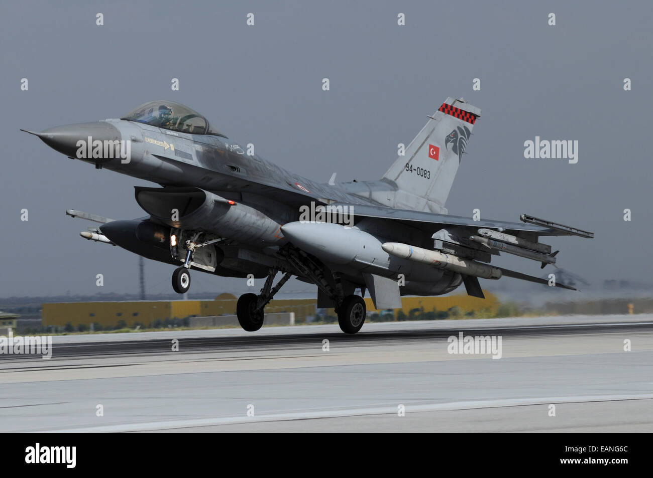A Turkish Air Force F-16C Block 50 taking off from Konya Air Base ...