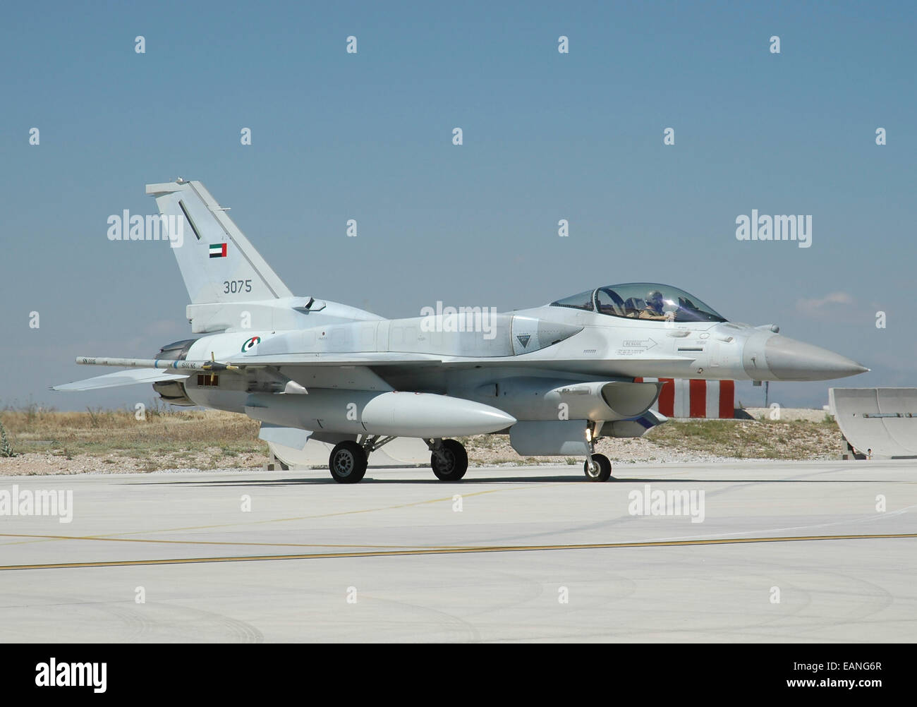 A United Arab Emirates Air Force F-16E Block 60 at Konya Air Base ...