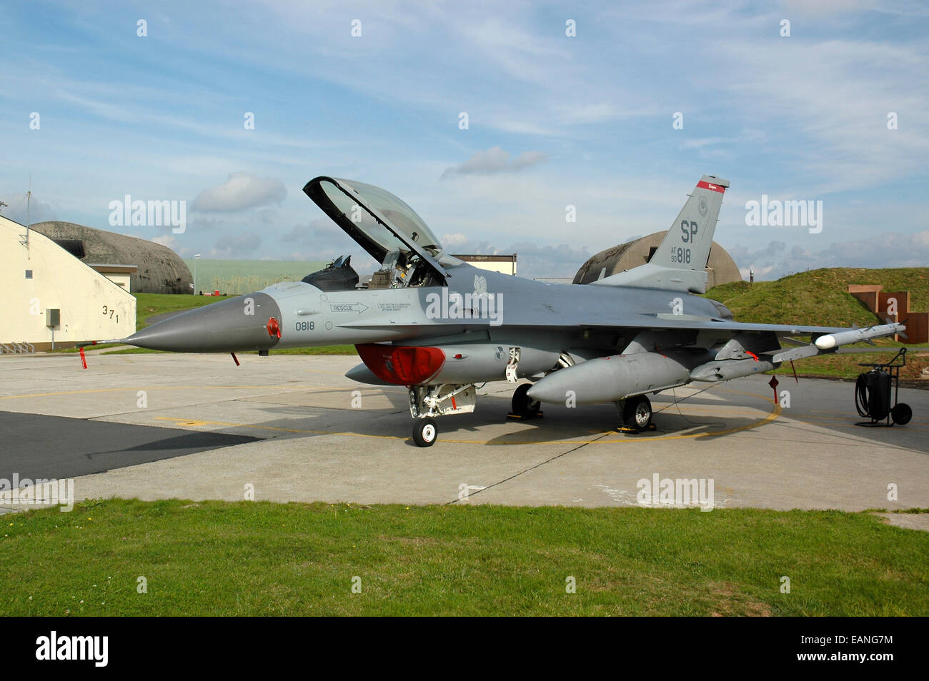 U.S. Air Forces Europe (USAFE) F-16CJ Block 50 at Spangdahlem Air Base ...