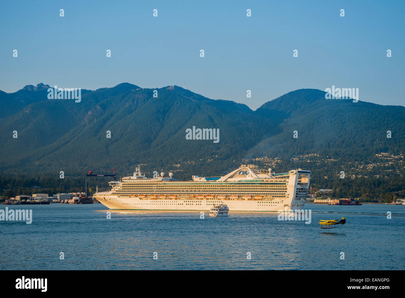 British columbia canada cruise ship vancouver float plane landing hi ...
