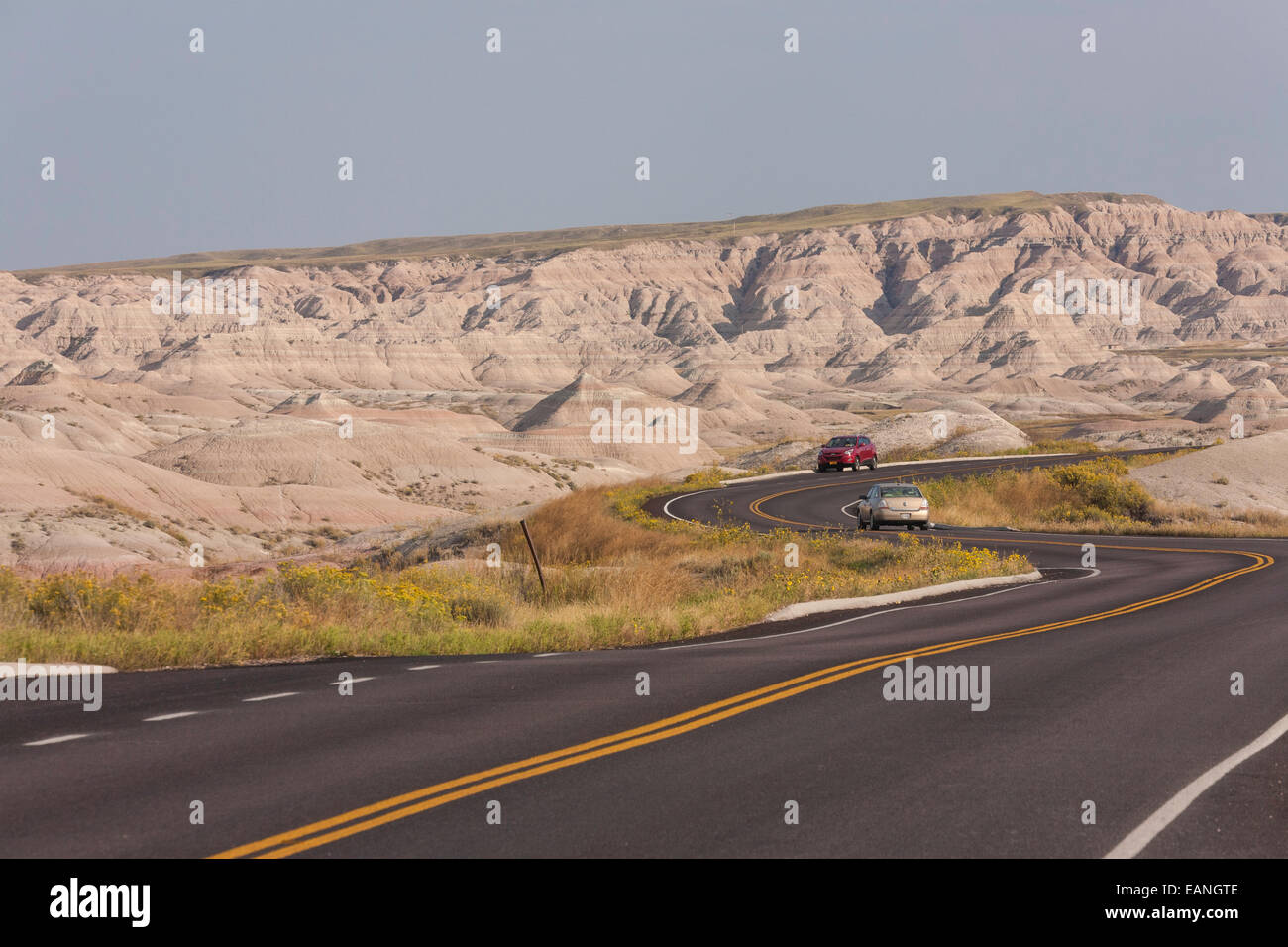 Road in Badlands National Park, SD, USA Stock Photo - Alamy