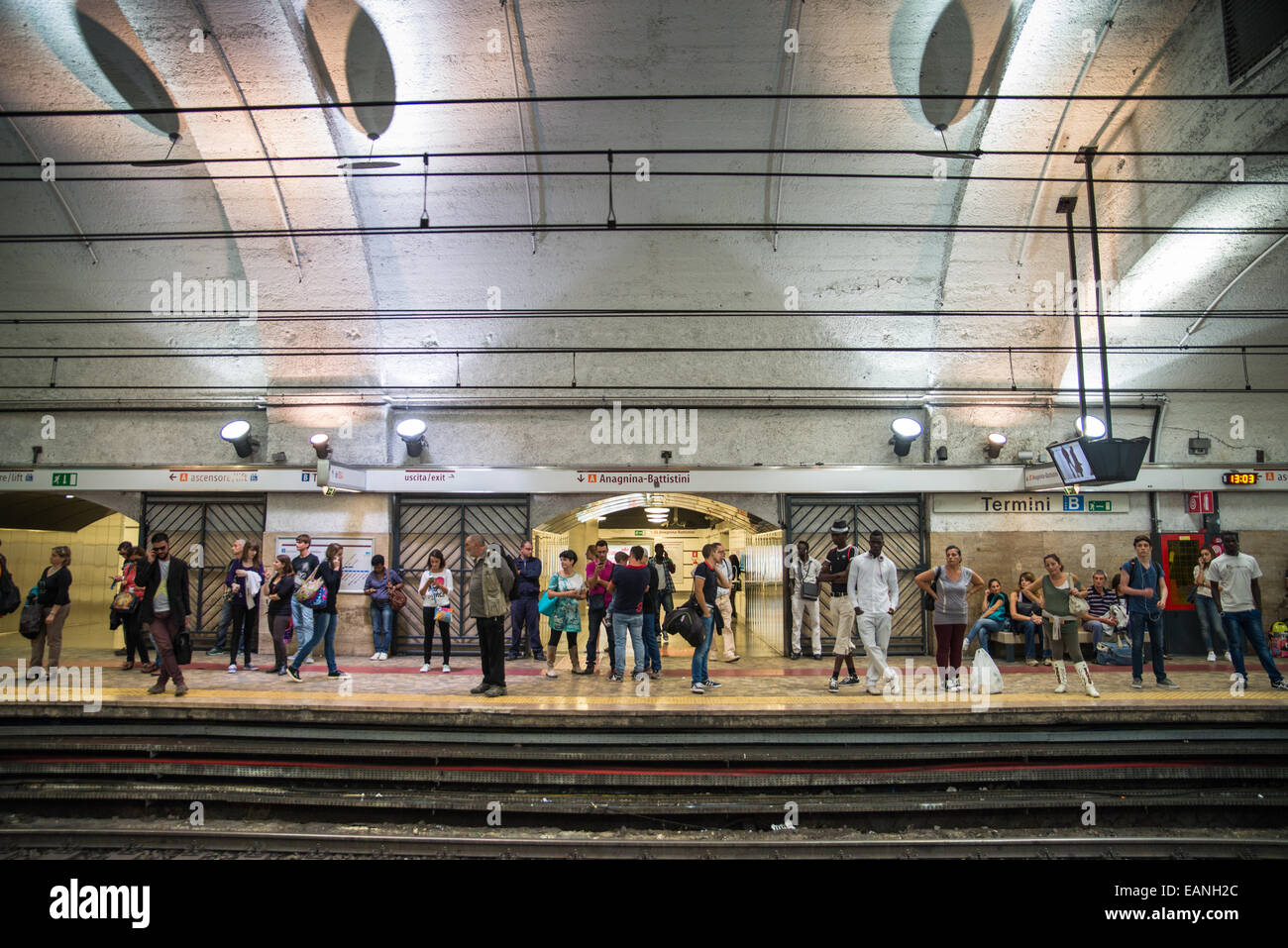Metro train at station, Rome Italy, Europe Stock Photo - Alamy