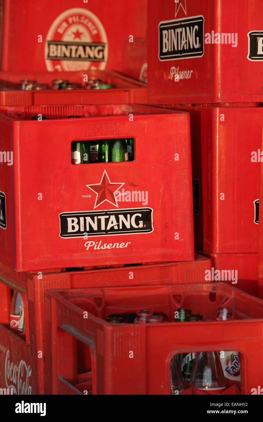 Crates of Indonesian Bintang beer Stock Photo - Alamy