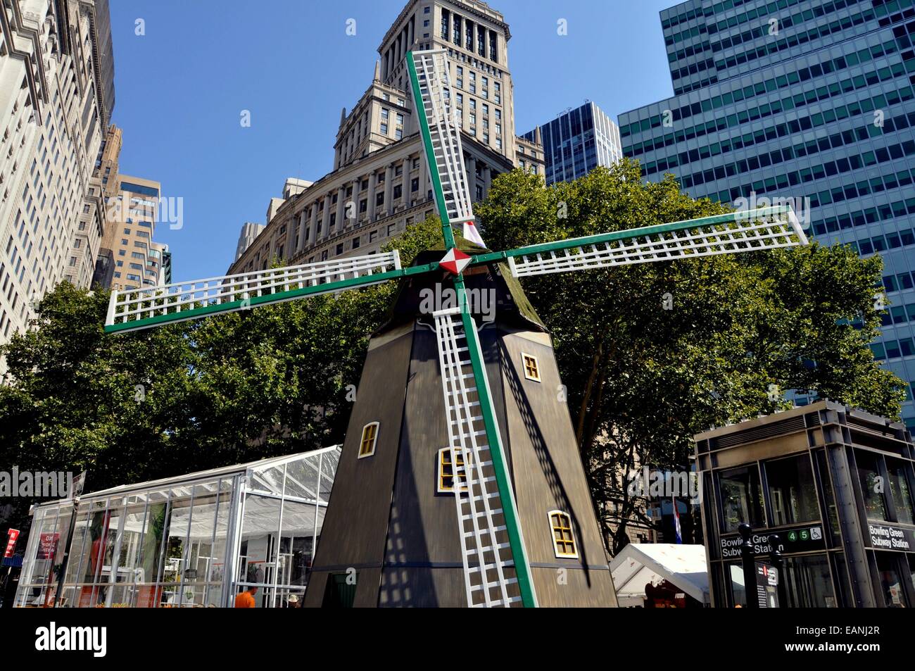 NYC: A Dutch windmill with four wooden blades welcomes visitors to a ...