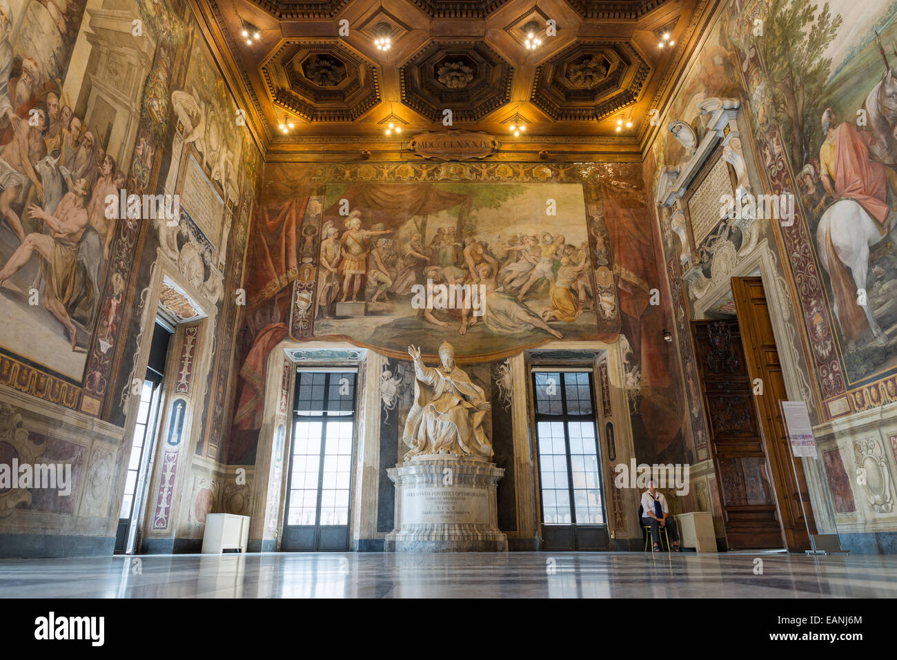 Statue of Pope Urban VIII, Hall of the Horatii and Curiatii, Palazzo ...