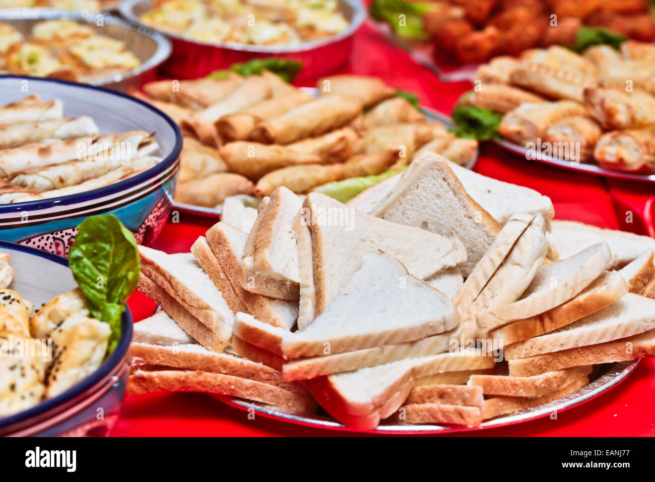 Buffet of middle eastern food at a party Stock Photo - Alamy
