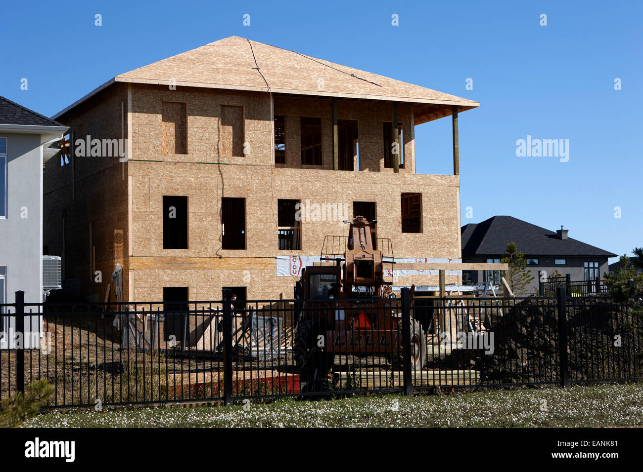 under construction new build gated community expensive luxury suburban ...